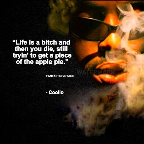 Wall Decor | Singer Coolio Quote Life Is A Bitch And Then You Die ...